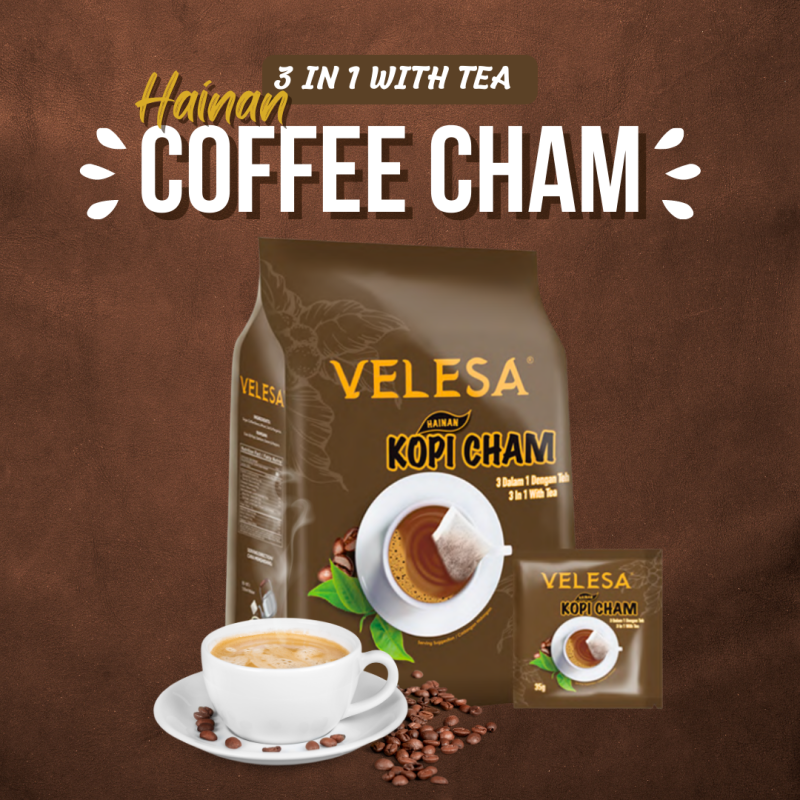 Velesa Hainan Coffee Cham (3 In 1 with Tea) - Velesa